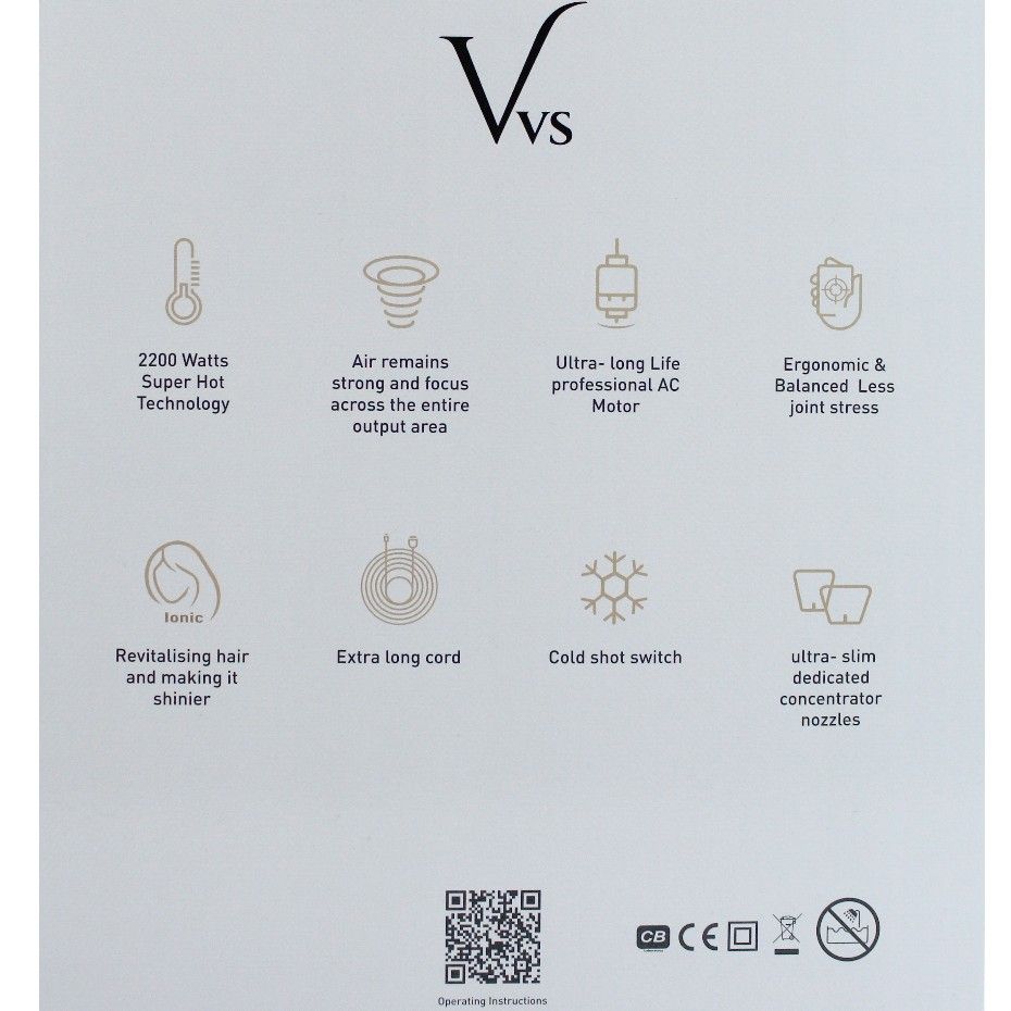 Vvs ionic 220watt turbo professional hair dryer kf 8955, Beauty ...