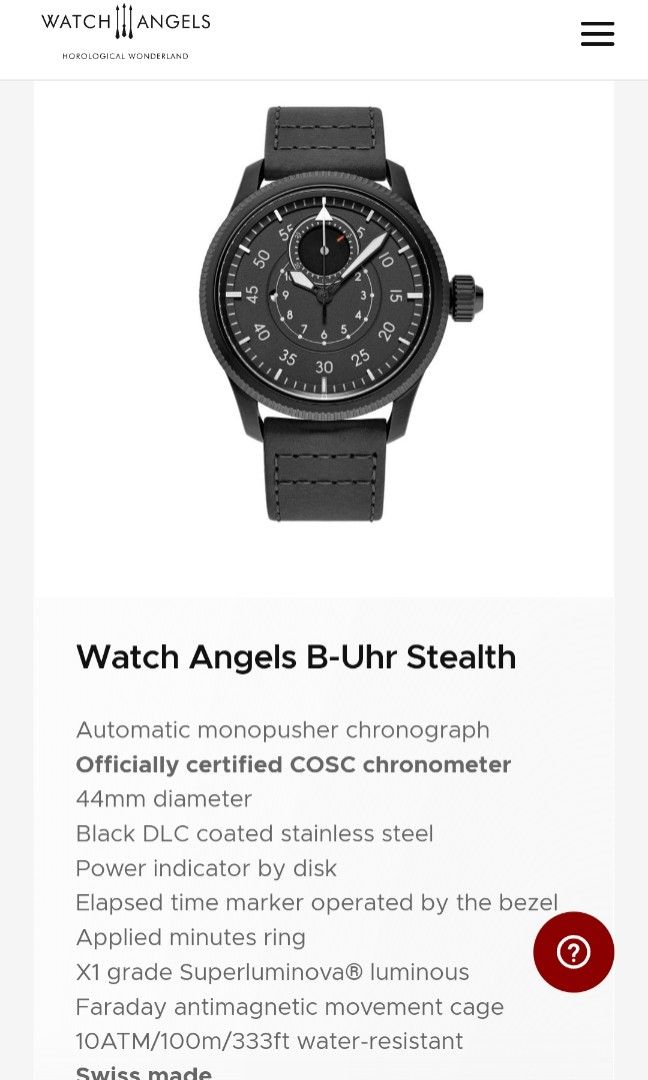 Watch Angels B-Uhr Type B for sale, Men's Fashion, Watches ...
