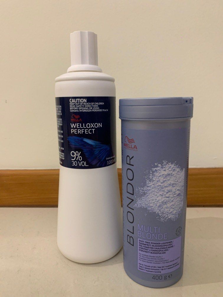 Wella 30 vol / 9% peroxide & blond bleach powder ( Hair ) , Beauty ...