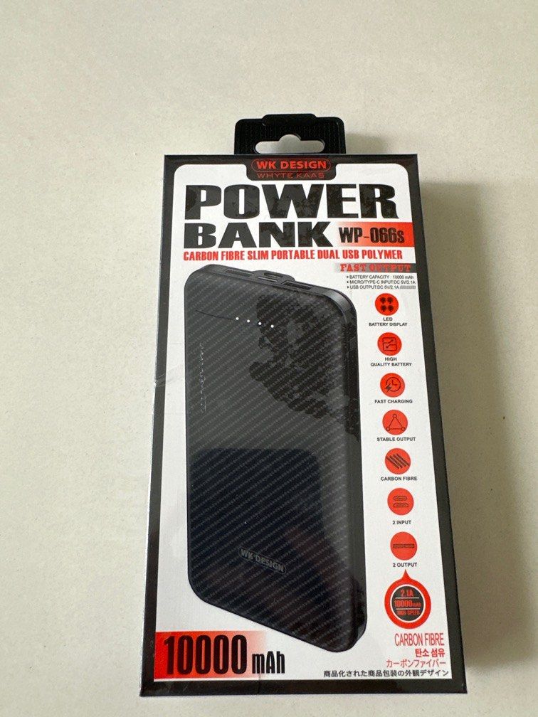 WK Design Powerbank 10000mAh, Mobile Phones & Gadgets, Mobile & Gadget ...