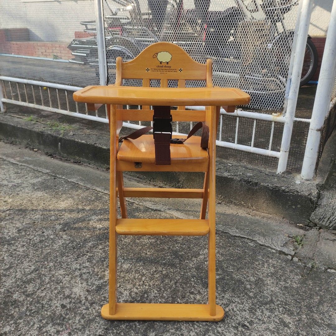 Wooden highchair Japan, Babies & Kids, Nursing & Feeding, Baby High ...