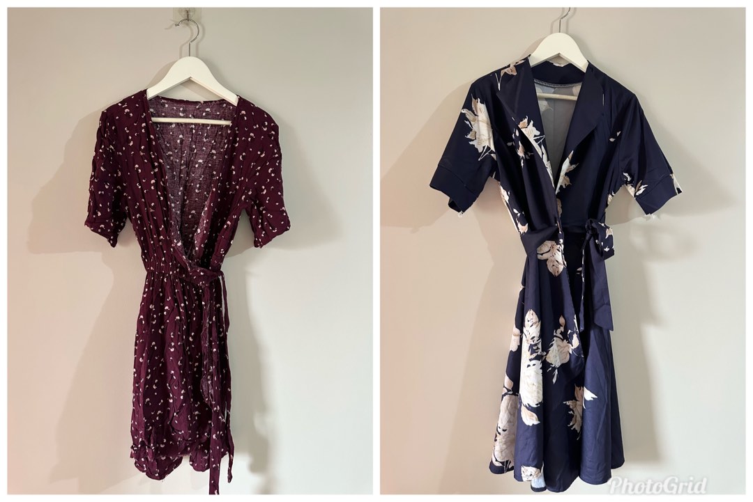 Wrap around dress, Women's Fashion, Dresses & Sets, Dresses on Carousell