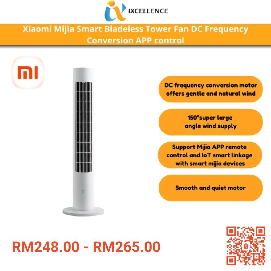 Xiaomi Mijia Bladeless Tower Fan, Furniture & Home Living, Lighting ...