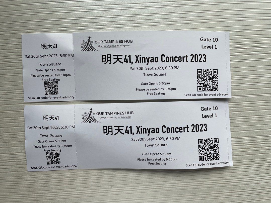 Xinyao Concert 2023 - 2 tickets, Tickets & Vouchers, Event Tickets on ...