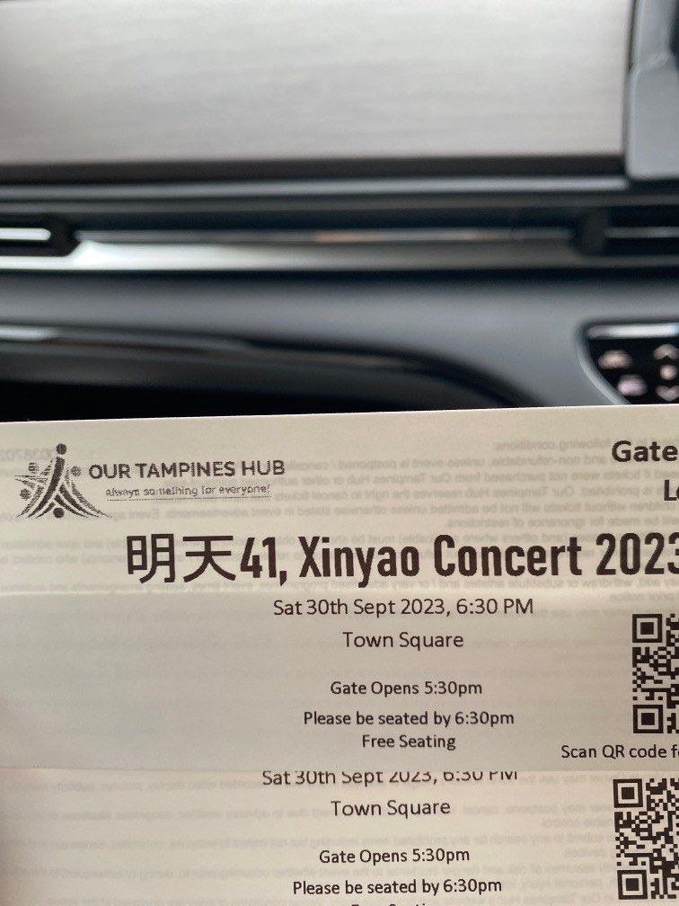 Xinyao concert tickets 2023, Tickets & Vouchers, Event Tickets on Carousell