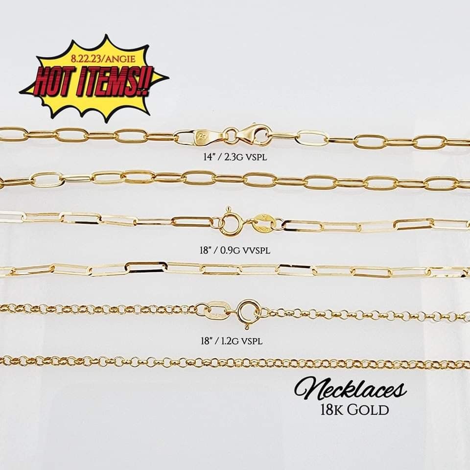 18K Saudi Gold Chain Assorted on Carousell