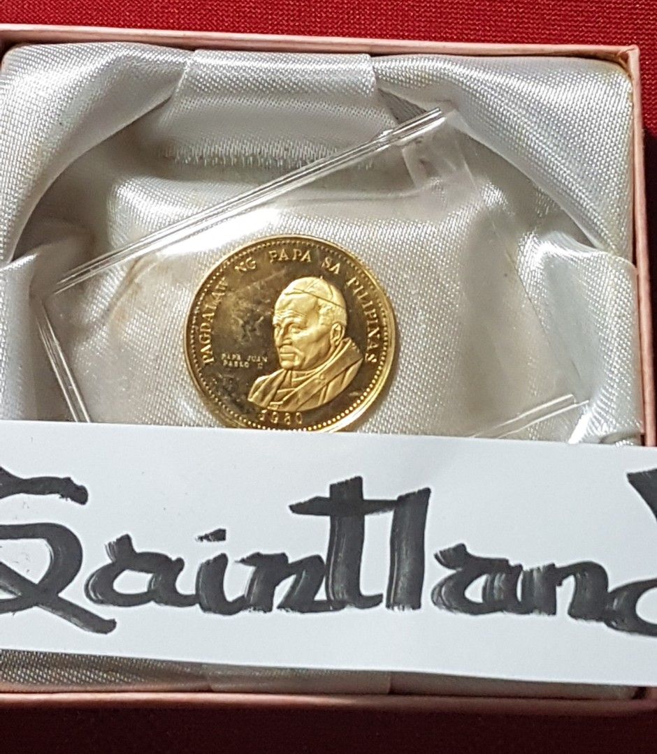 1980 UNLISTED ULTRA-RARE 1500 PISO PROOF GOLD COIN POPE ST. JOHN PAUL ...