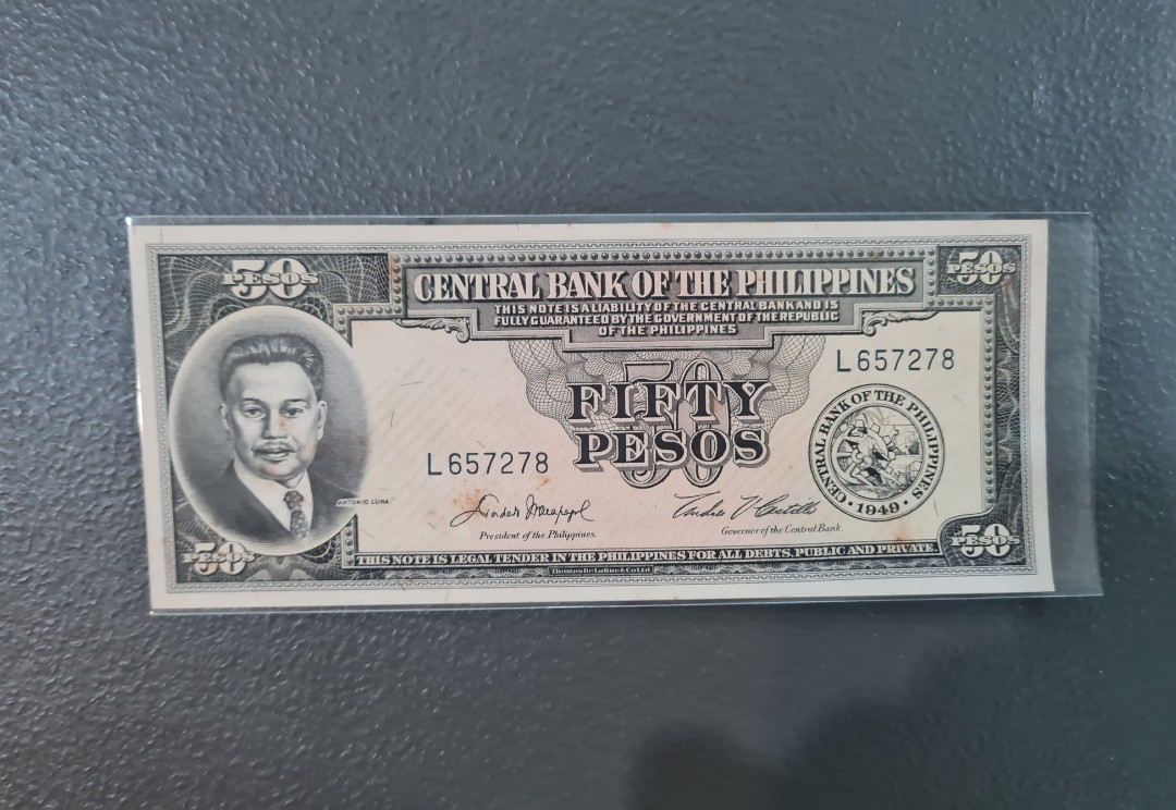 50 piso english series banknote, Hobbies & Toys, Memorabilia ...