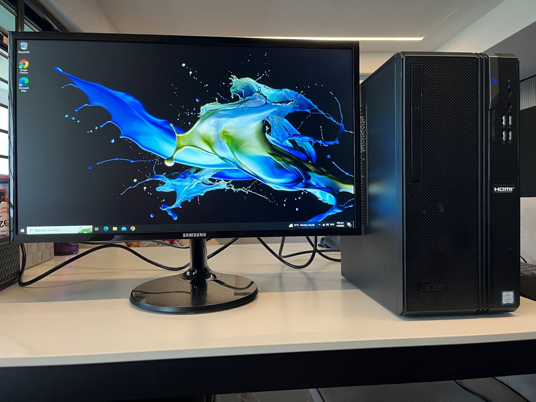 ACER Business Office WFH Student HBL Essential Desktop Computer PC Set ...