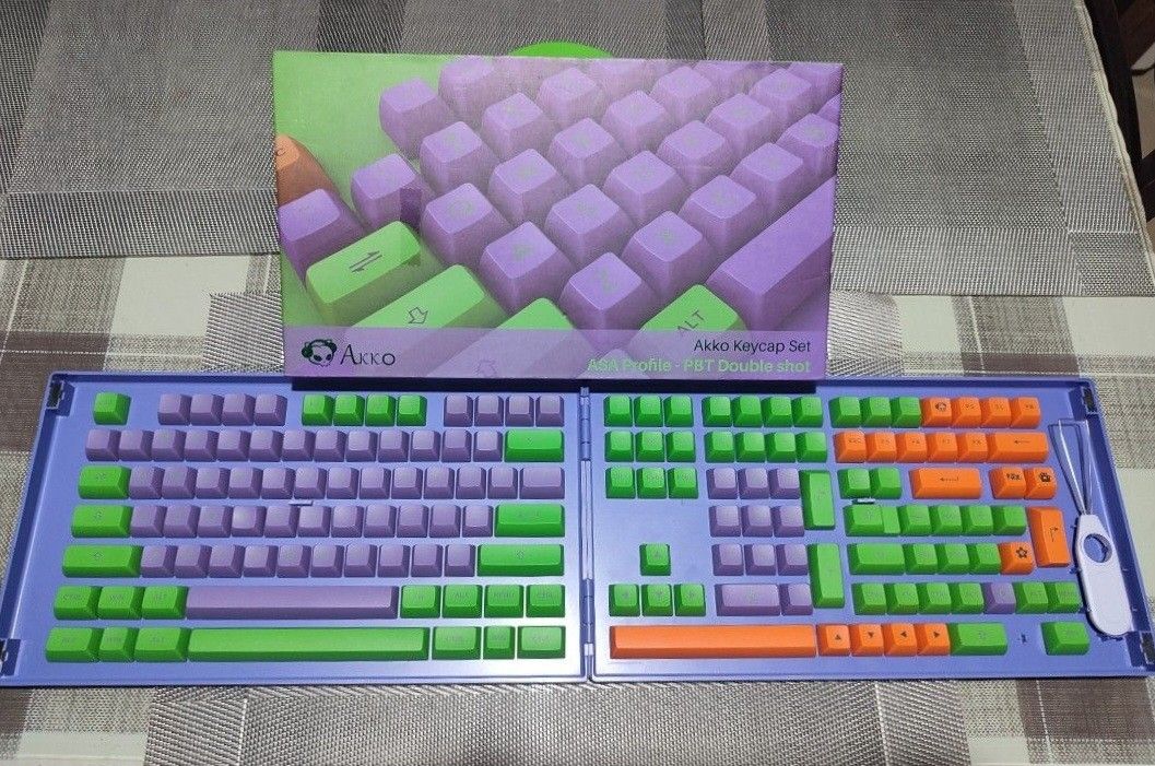 Akko EVA-01 Themed Keycaps Set, Computers & Tech, Parts & Accessories ...