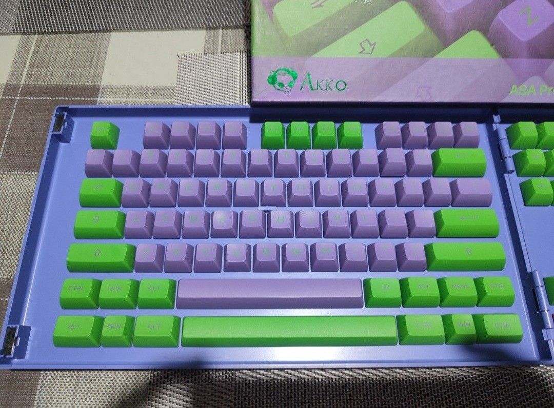 Akko EVA-01 Themed Keycaps Set, Computers & Tech, Parts & Accessories ...