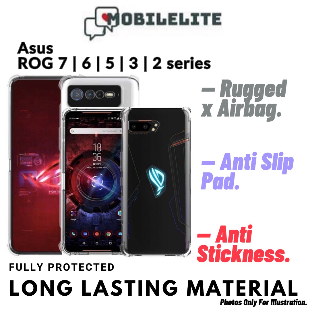Asus ROG 7 | 6 | 5 | 3 | 2 series Rugged Clear Protective Case, Mobile ...