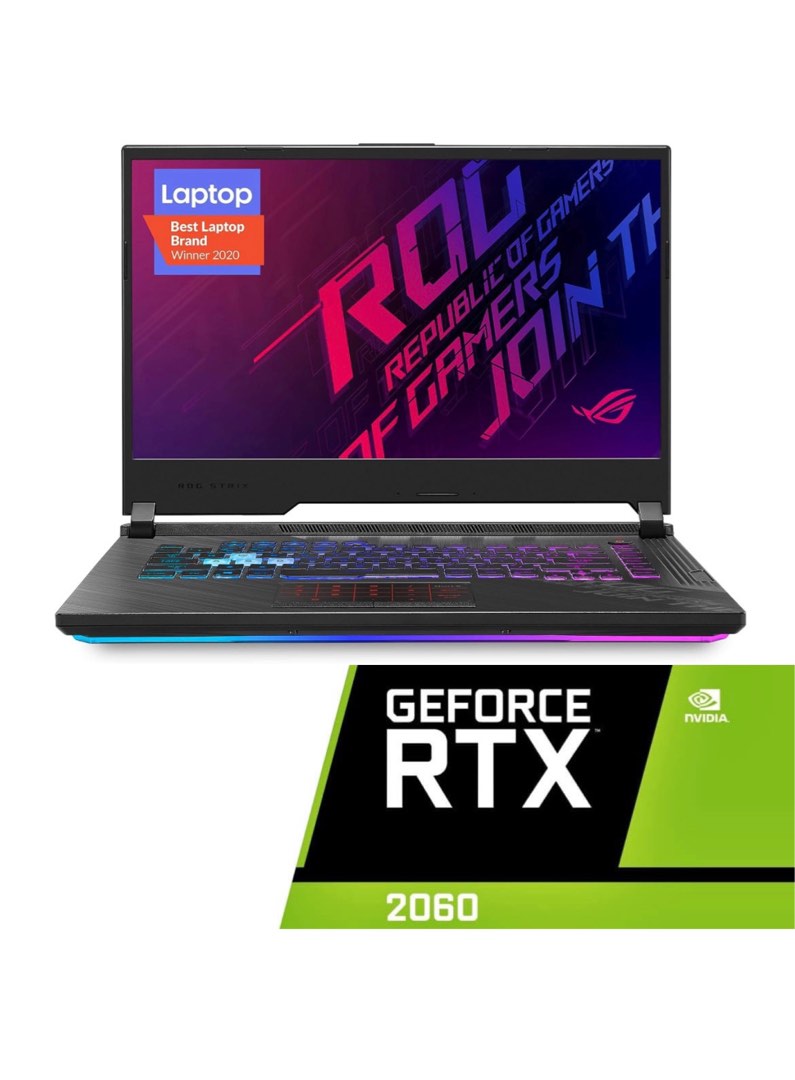 ASUS ROG Strix G15 Gaming Laptop, 15.6” 144Hz FHD IPS Type Display ...