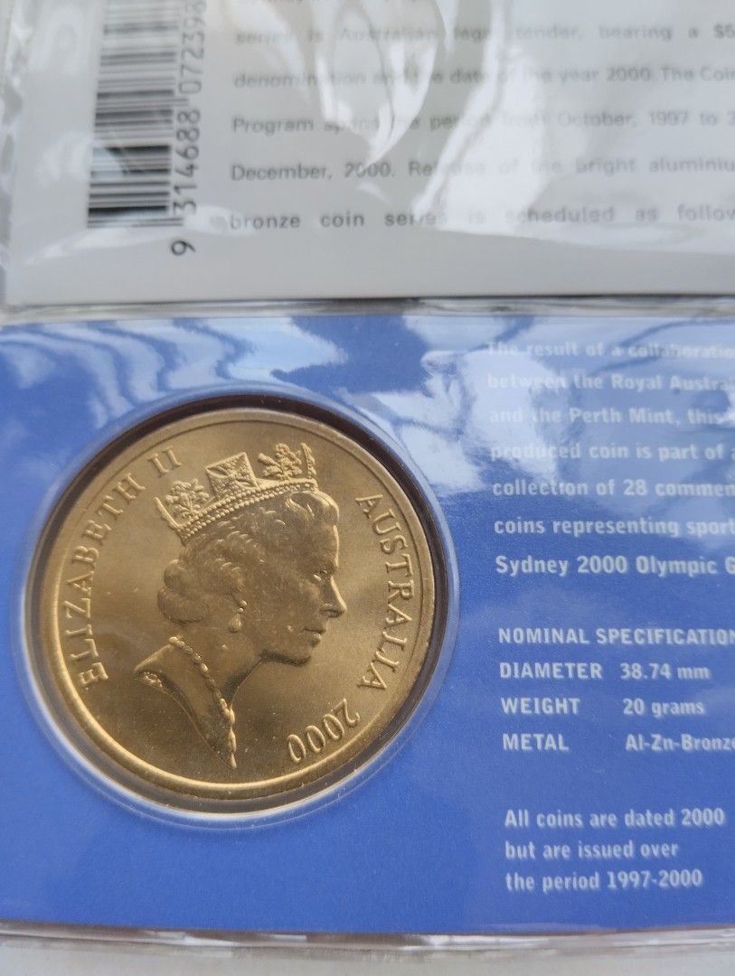Australia 2000 $5 Sydney Olympic Coin, Hobbies & Toys, Memorabilia ...