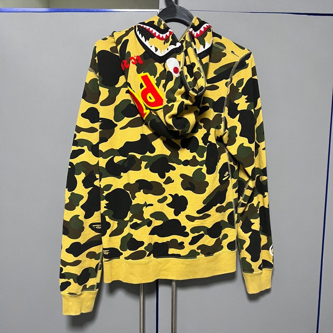 Aape zip shark hoodie, Men's Fashion, Tops & Sets, Hoodies on Carousell