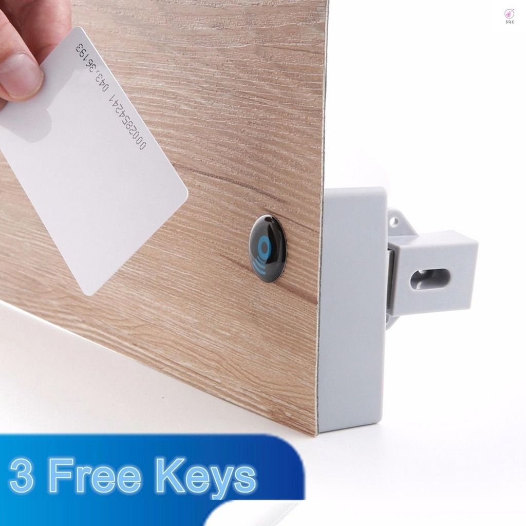 Battery-operated IC Card Sensor Cabinet Drawer Smart Lock, Furniture ...