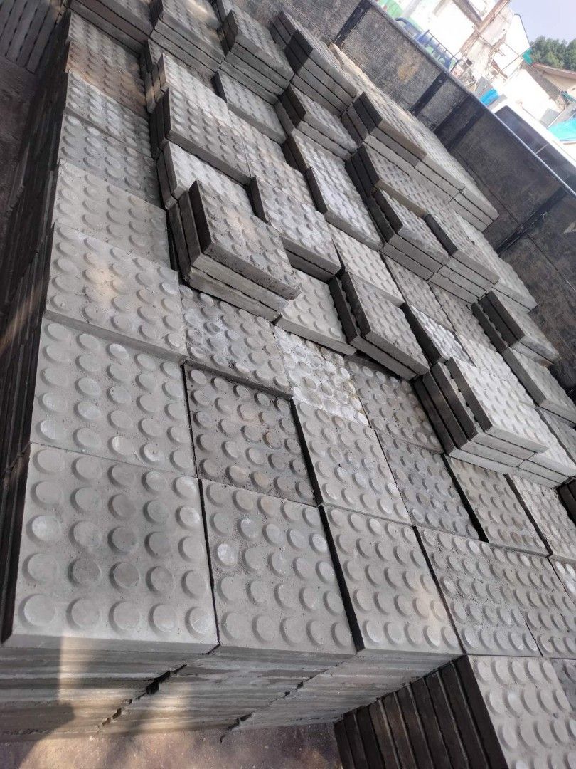 BIG BUTTON GRAY CONCRETE TILES, Commercial & Industrial, Construction ...