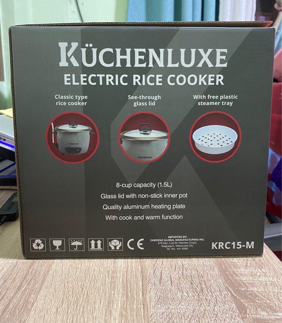 Brand New Kuchenluxe 1.5L 8-cup capacity Electric Rice Cooker on Carousell