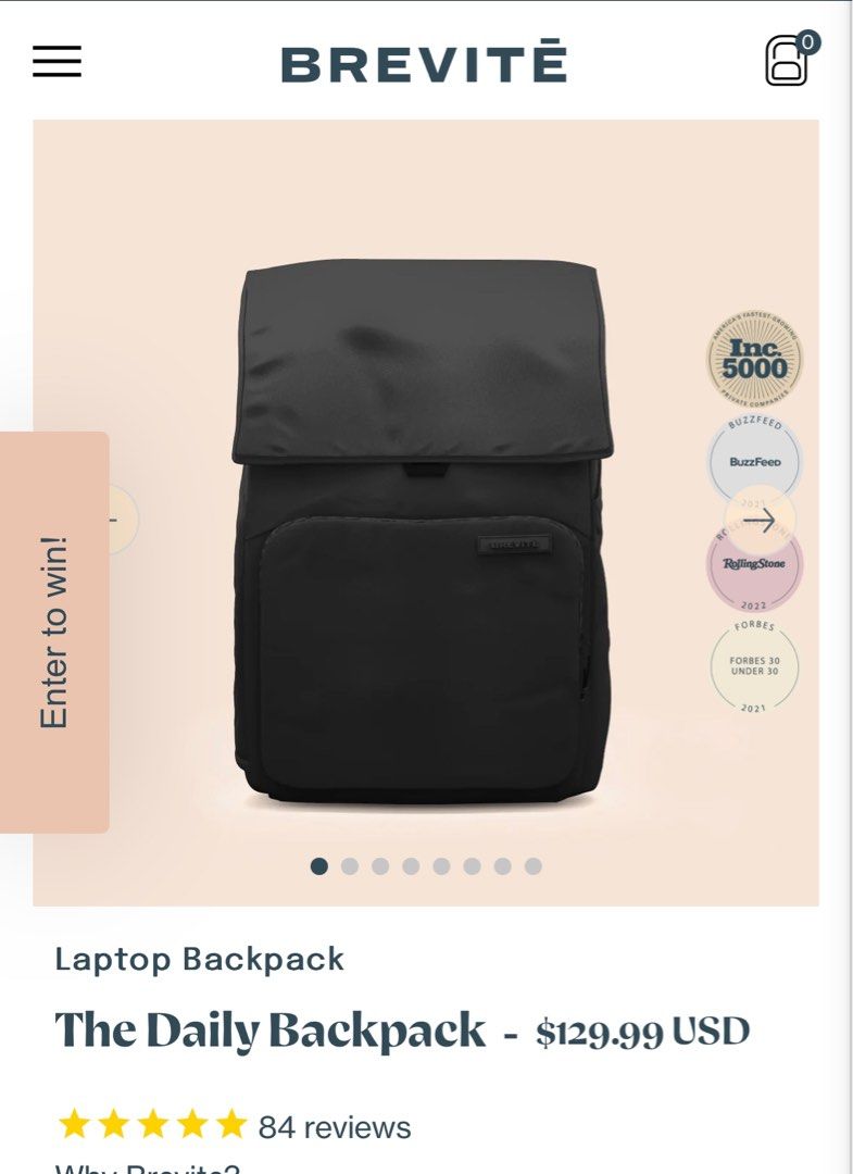 Brevite Backpack, 名牌, 手袋及銀包 - Carousell