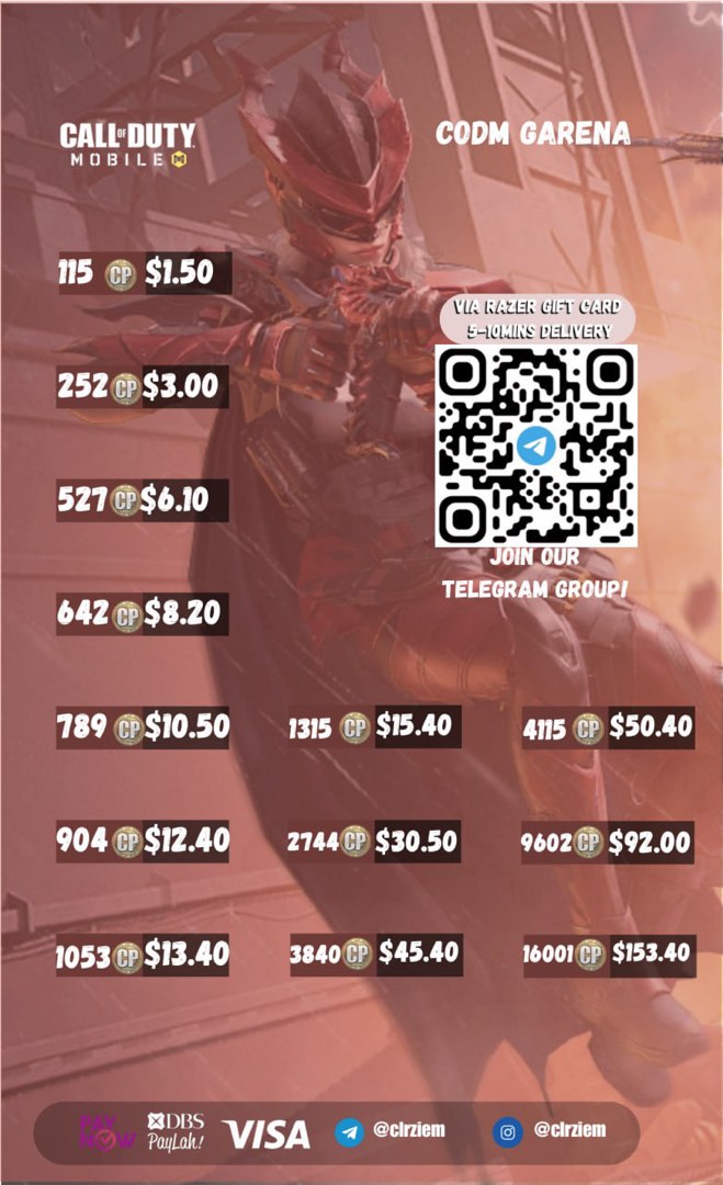 (CHEAPEST) Cheapest Call of Duty Mobile Garena CP Topup! | 100% Safe ...