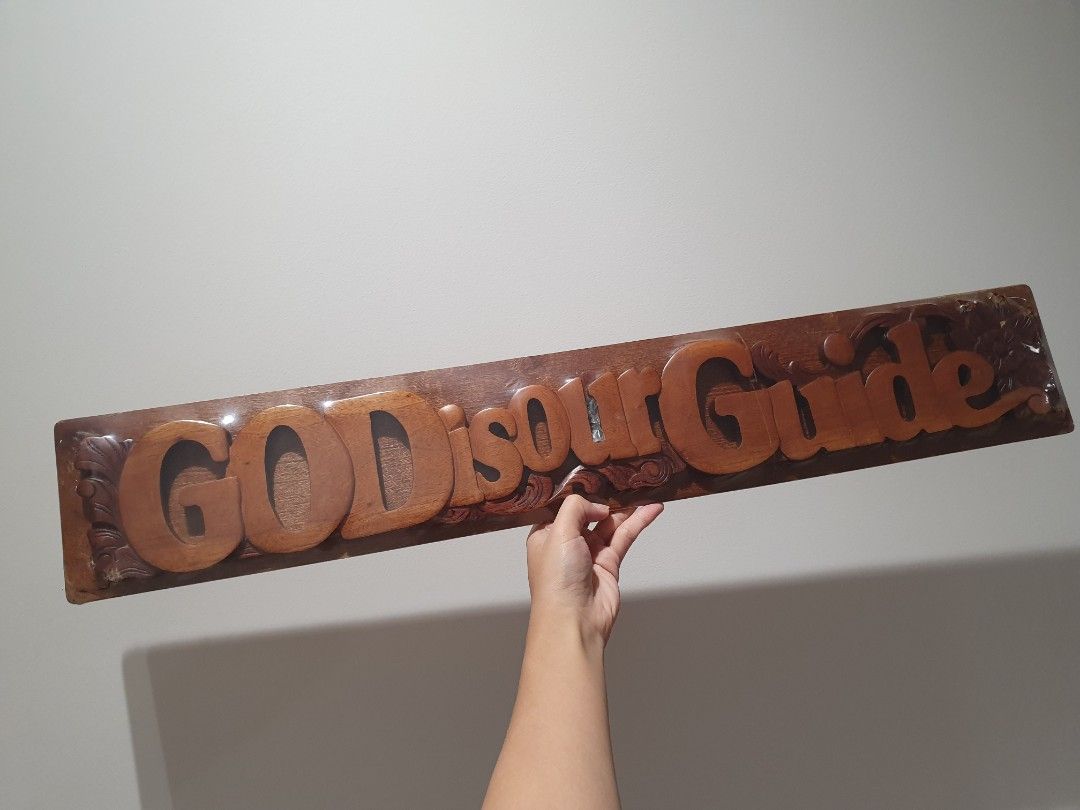 Christian God is our guide Wooden Wall decor hanging plaque jesus gift ...