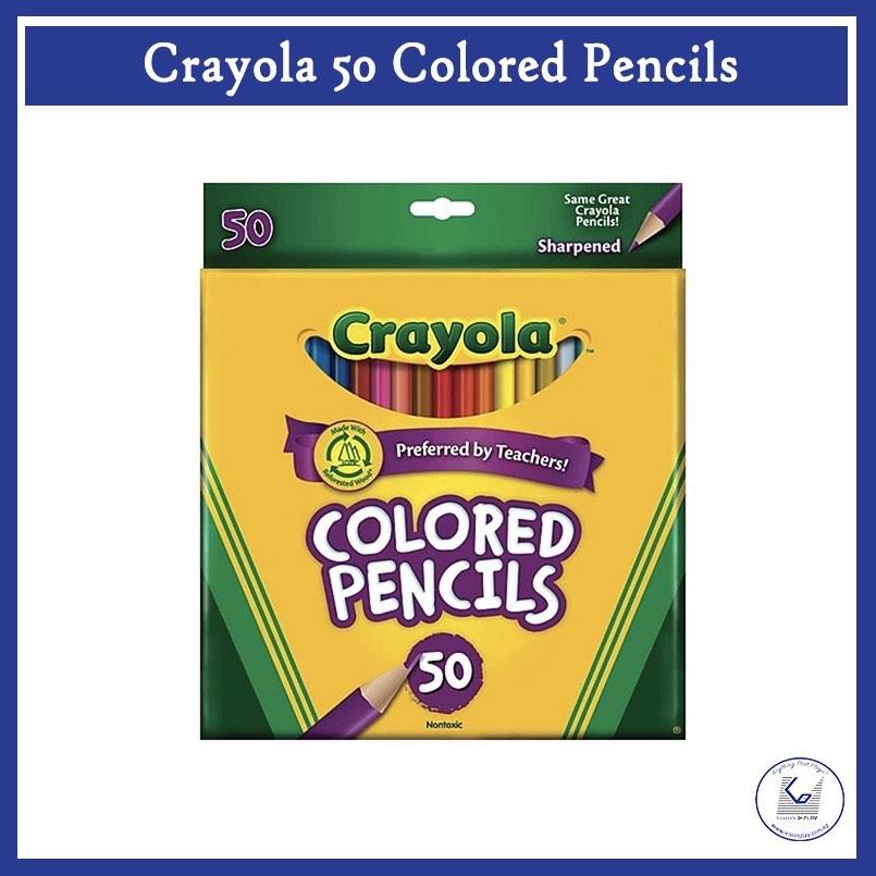 Crayola Coloured Pencils 50 set, Hobbies & Toys, Stationery & Craft ...