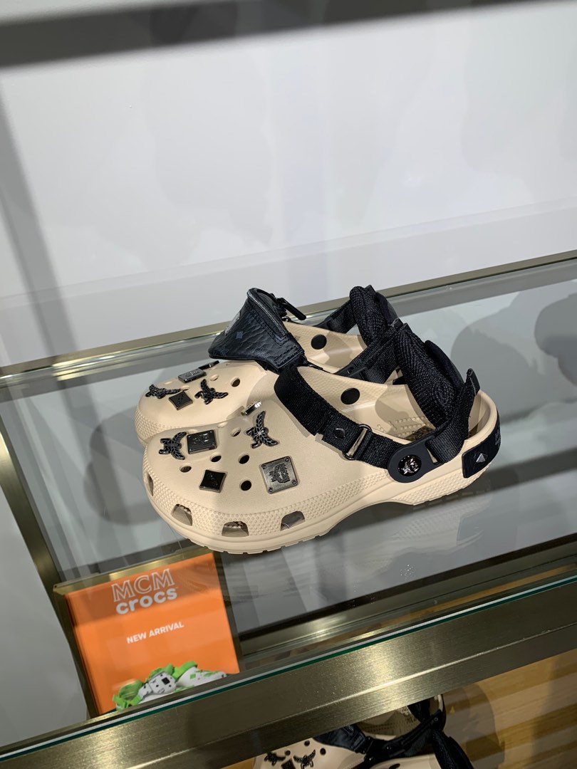 Crocs X MCM, Men's Fashion, Footwear, Flipflops and Slides on Carousell