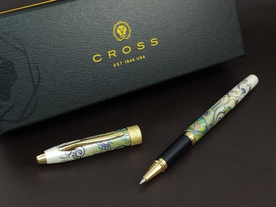Cross Botanica 系列23K金夾走珠筆-綠色百合花(全新行貨 永久保養)+50可刻字, 興趣及遊戲, 手作＆自家設計, 文具 ...