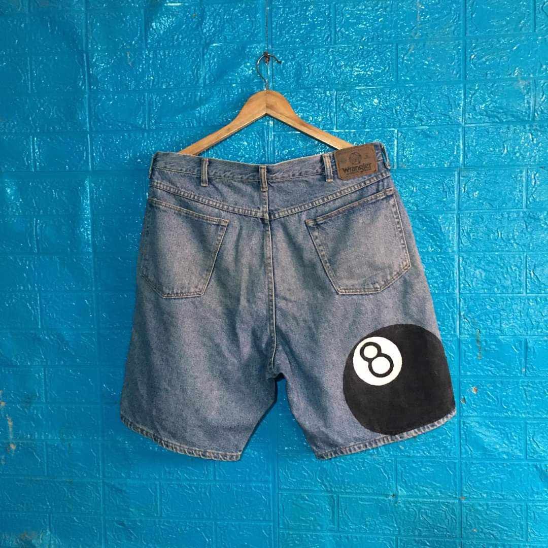 Custom Stussy (Wrangler Jorts), Men's Fashion, Bottoms, Shorts on Carousell