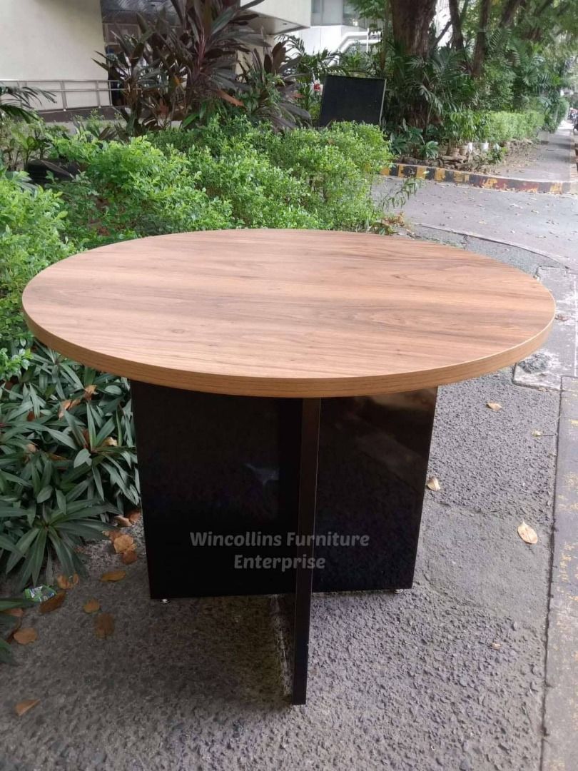 Customized Round meeting table made in laminated table top and legs. on ...