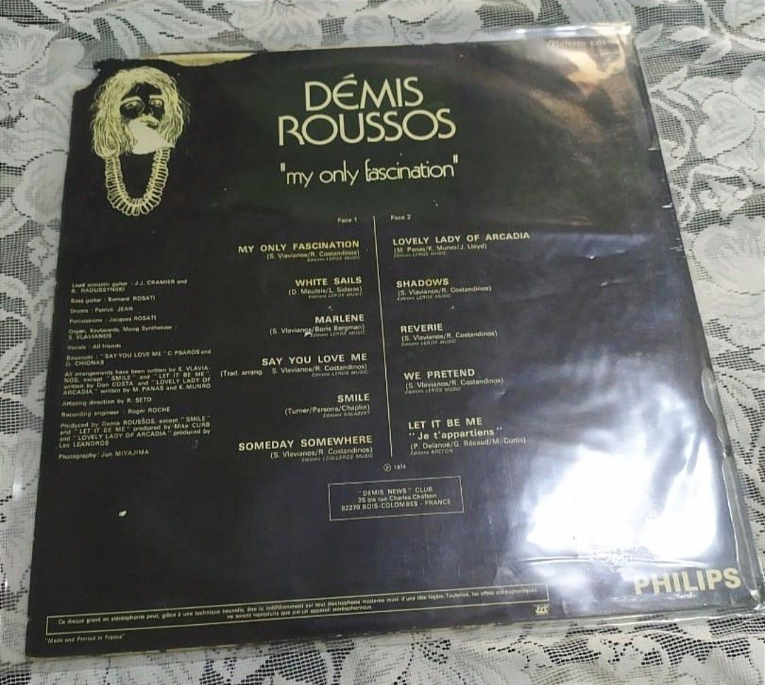 Demis Roussos - My Only Fascination (LP) VINYL PLAKA on Carousell