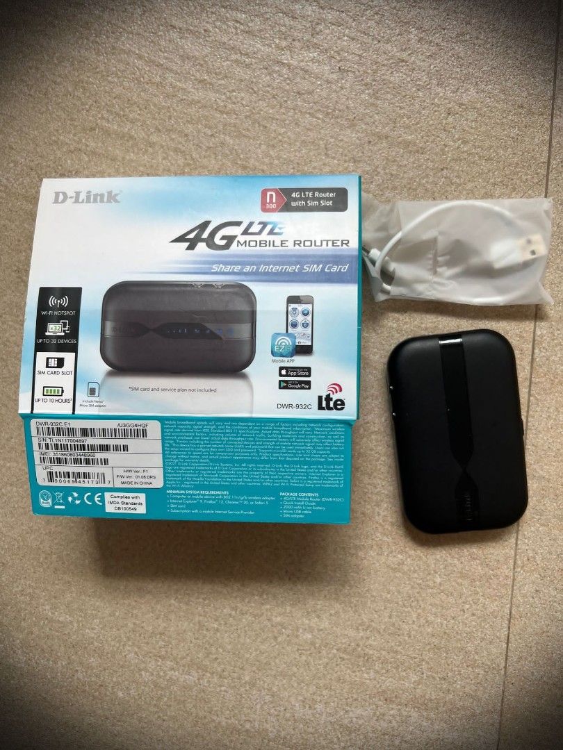 D-Link DWR-932C 4G LTE Wireless Mobile Router, Computers & Tech, Parts & Accessories, Networking ...