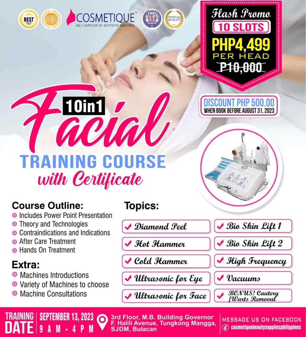 Enroll In Basic Facial Training With Certificates, Beauty & Personal ...