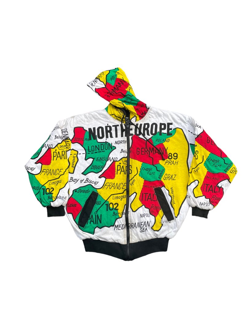Europe Map Reverseable Hoodie, Men's Fashion, Tops & Sets, Hoodies on ...