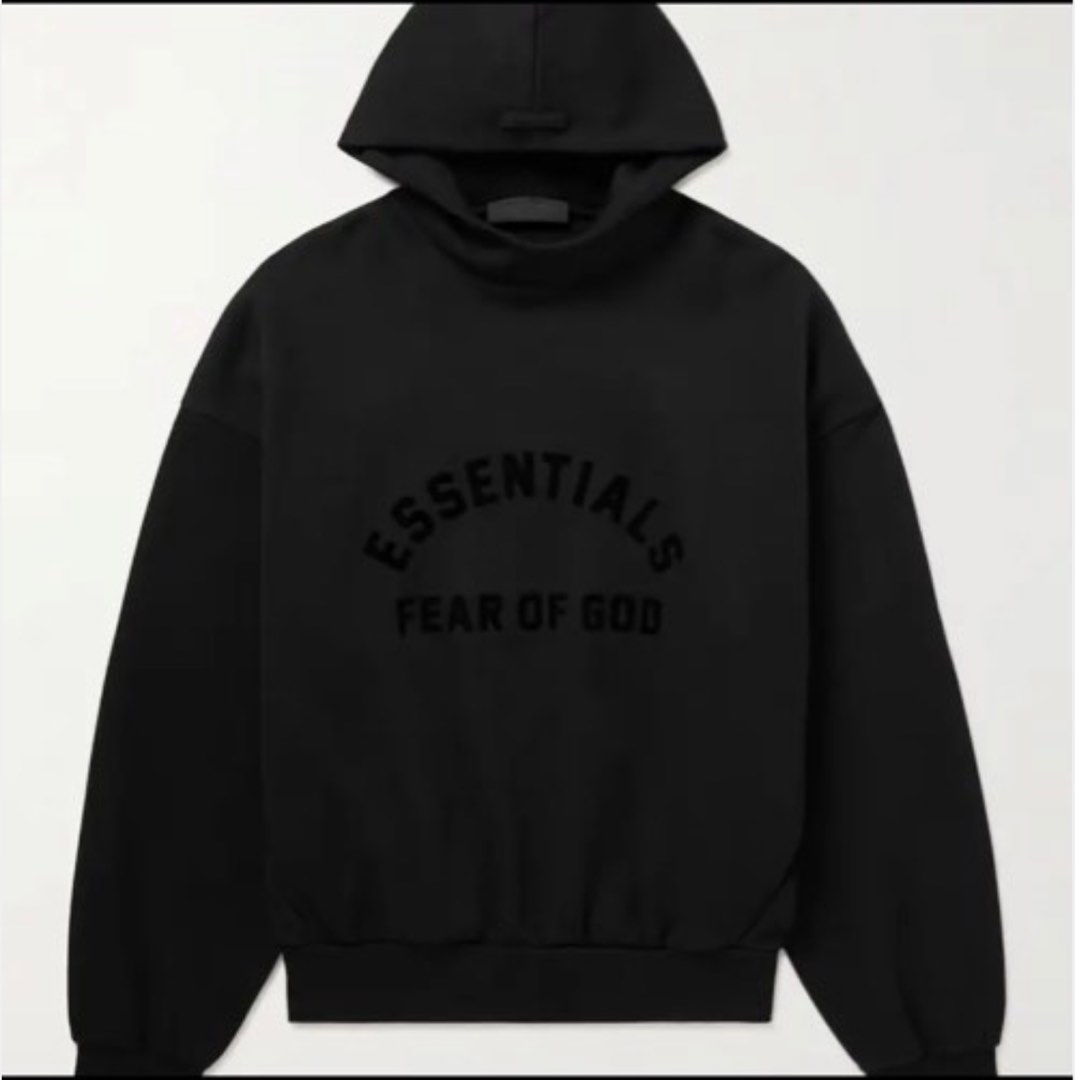 FOG ESSENTIAL SS23 JET BLACK HOODIE, Men's Fashion, Coats, Jackets and ...