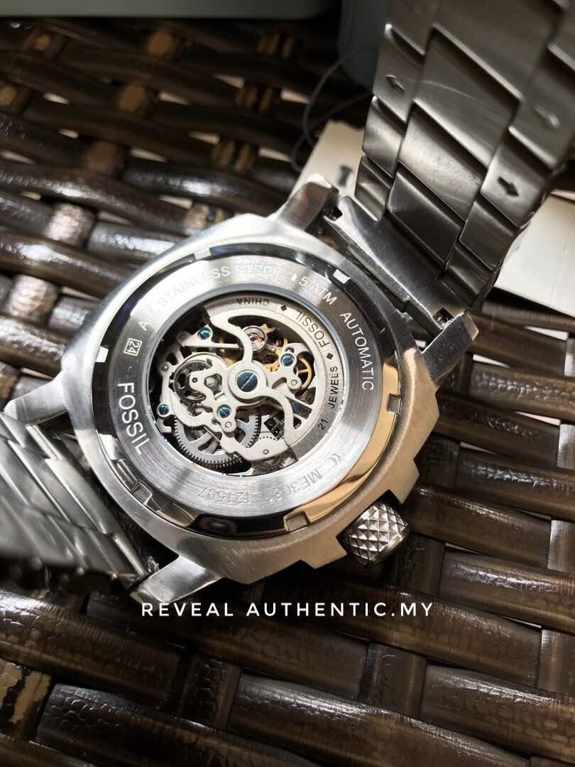 Fossil Original Modern Machine Automatic Stainless Steel Watch ME3081 ...