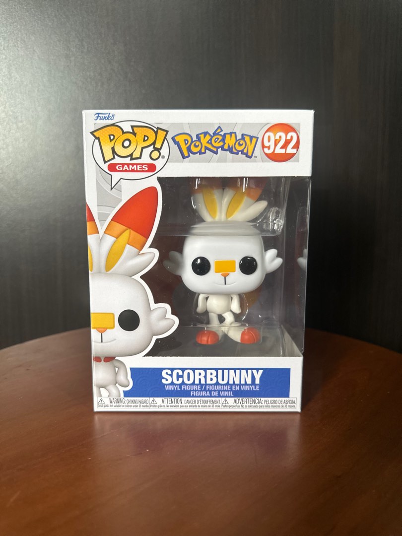Funko Pop Pokemon Scorbunny #922, Hobbies & Toys, Toys & Games on Carousell