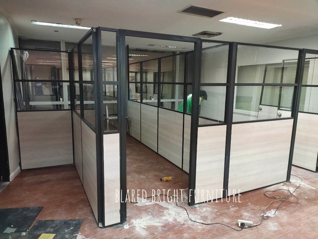 Glass laminated cubicle partition | steel cabinet ===, Furniture & Home ...