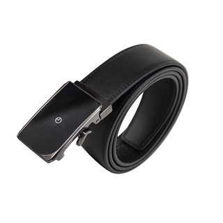 Goldlion Men Genuine Top Grain Leather Auto Lock Buckle Belt - Black ...