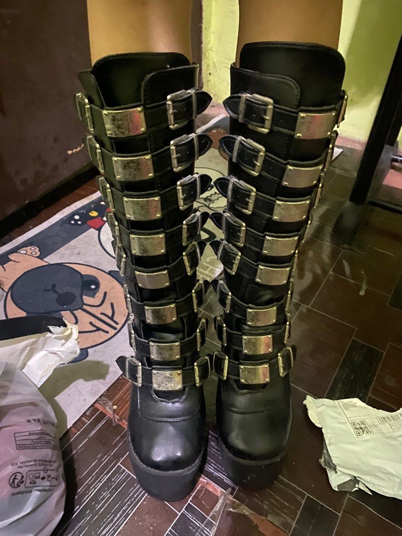 Gothic Goth Platform Boots Demonia Dupes [ ALT PUNK ] on Carousell