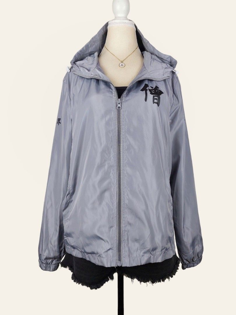 Gray windbreaker jacket, Women's Fashion, Coats, Jackets and Outerwear ...