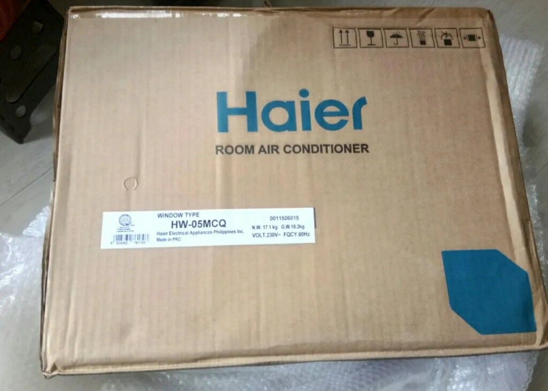 Haier Window Type Aircon 0.5hp, TV & Home Appliances, Air Conditioning ...