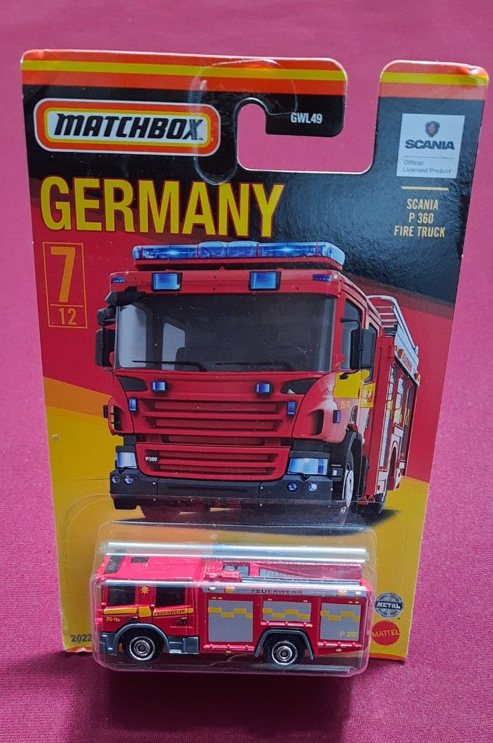 Matchbox Scania P 360 Fire Truck (Germany) Mattel, Hobbies & Toys, Toys ...