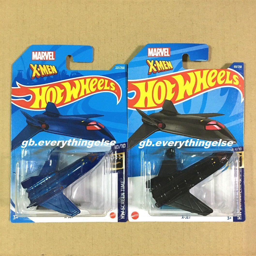 Hot Wheels Mainline X-Men X-Jet (Blue + Black), Hobbies & Toys, Toys ...