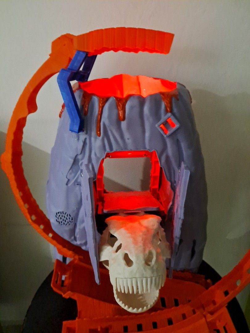 Hot Wheels.Monster Trucks T-Rex Volcano Arena Playset, Hobbies & Toys ...