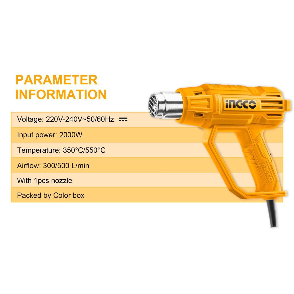 Ingco HG2000385 2000W Corded Heat Gun, Motorcycles, Motorcycle ...