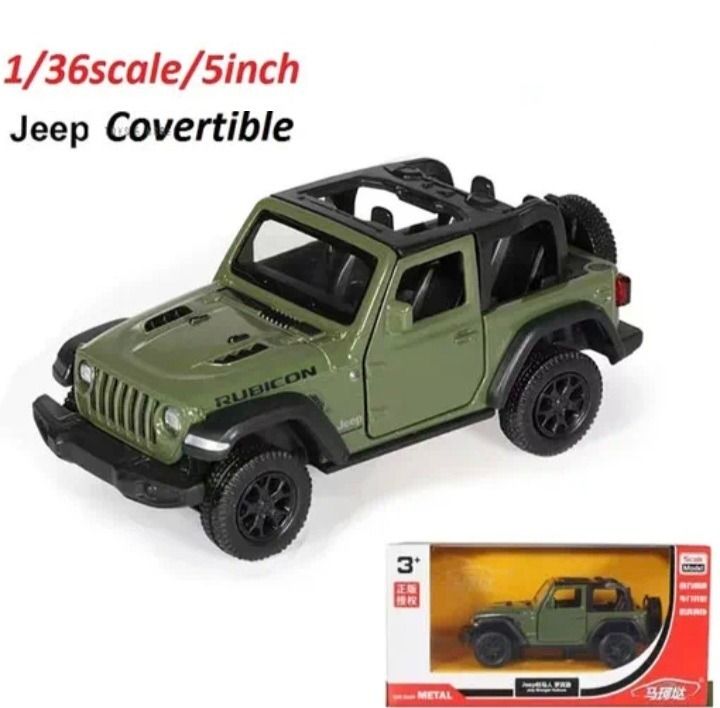 Jeep Wrangler Rubicon DieCast with Box Toys Collection Scale 1:36 ...
