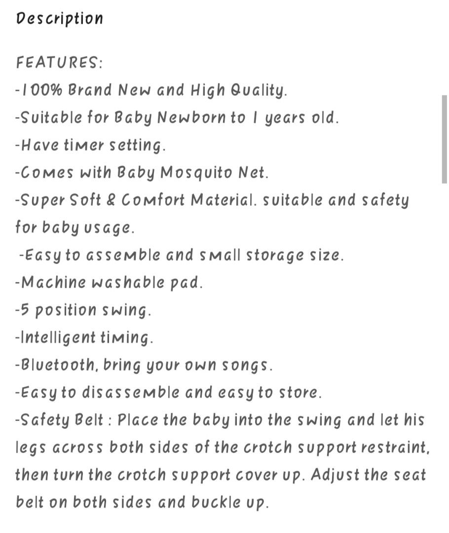 JOLLYGEAR ARTHUR ( SWING NEWBORN ), Babies & Kids, Baby Nursery & Kids ...