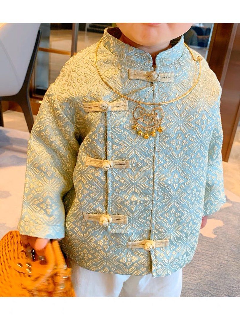 CNY Kids boy traditional Chinese clothing samfu tang suit hanfu ...