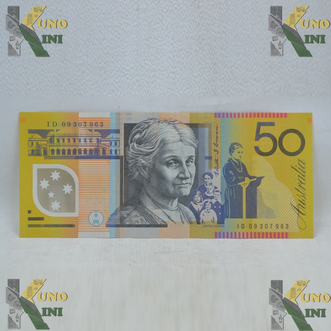 KOLEKSI REAL UANG KERTAS 50 AUD - AUSTRALIA, VERSI AGAK LAMA, UNC ...